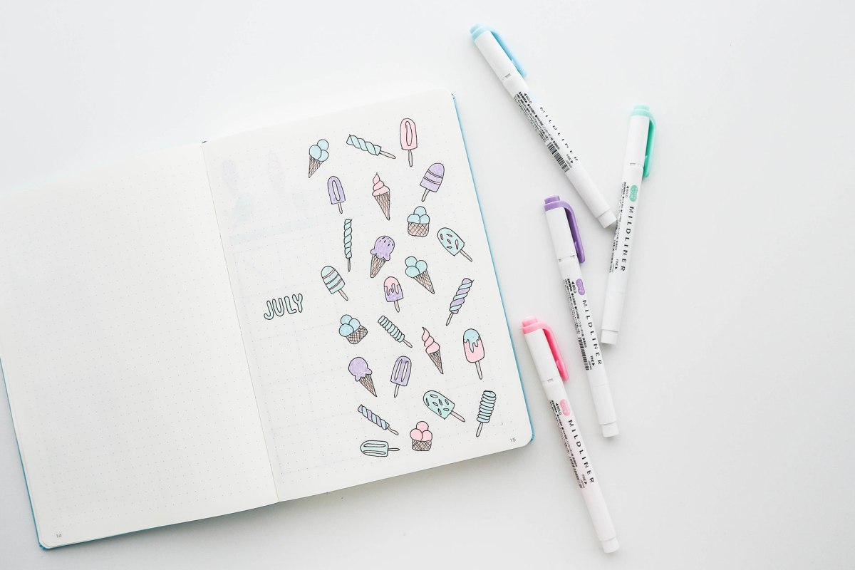 Bullet Journal – set-up for July 2020 – Anca GV